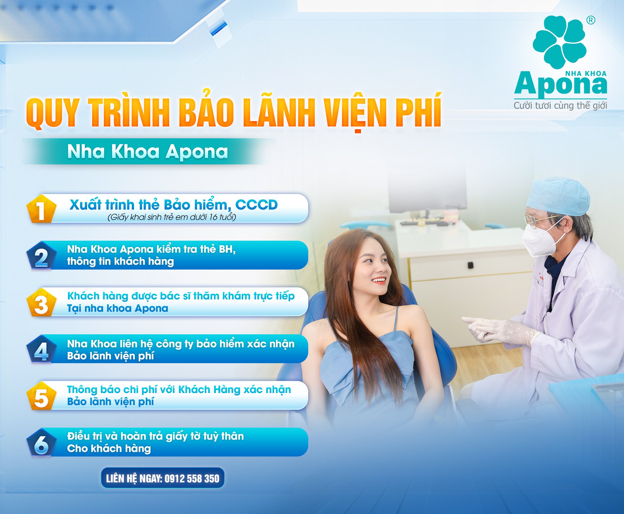 QUY TRÌNH BẢO LÃNH VIỆN PHÍ - NHA KHOA APONA - Nhakhoaapona